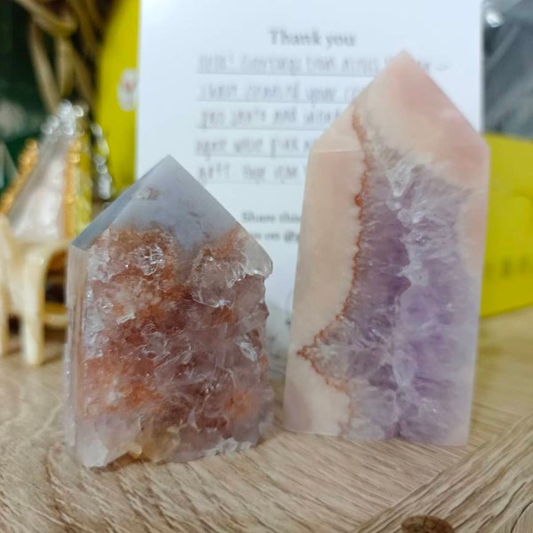 Pink Amethyst With Agate Sphere (has Beautiful Rosette Amethyst Druzy ...