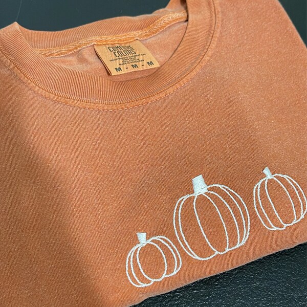 Halloween Minimal Aesthetic Pumpkins Outline Machine Embroidery Design ...