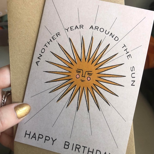Another Year Around the Sun Happy Birthday Bohemian Style Greetings ...