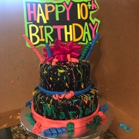 Glow Party Cake Topper, Neon Birthday Cake Topper, Personalized Cake ...