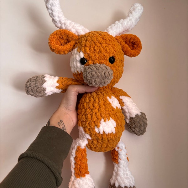 Longhorn Crochet Pattern Longhorn Cow Pattern, Amigurumi Longhorn Cow ...
