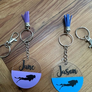 Personalised Netball Keyring / Personalised Netball Keychain / Sports ...