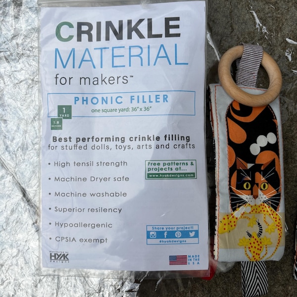 1 Yard Crinkle Material for Makers | Commercial Grade Plastic Crinkle ...