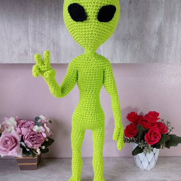 Crochet Pattern Grey Alien | Amigurumi | PDF Pattern | Unique Gift ...