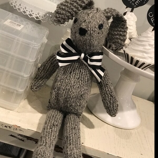 Mini Animal Stuffies Knitting Pattern Small Teddy Bear, Bunny Rabbit ...