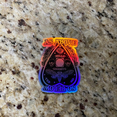 As Above so Below Holographic Sticker Ouija Planchette Decal Witchy ...