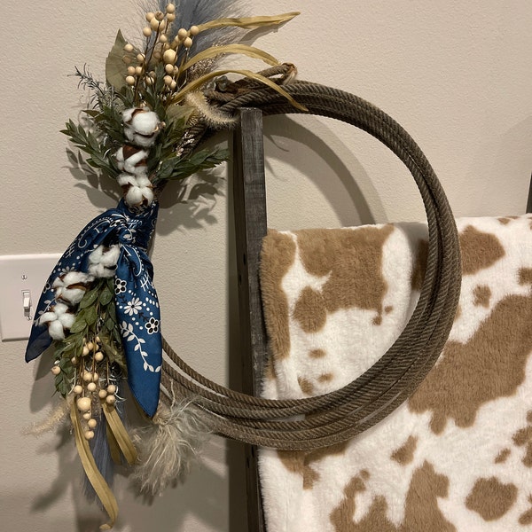 Rope Wreath, Western Wreath, Lariat Wreath,lasso Wreath,western Wreath ...