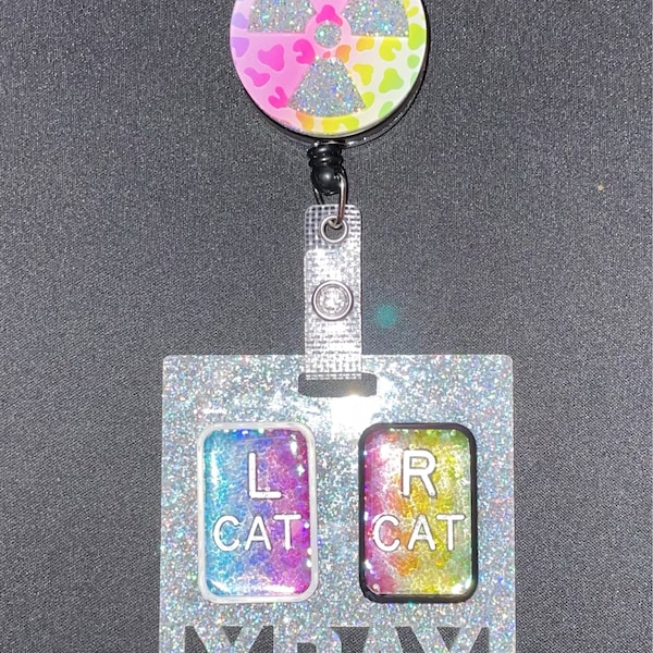 Xray Markers, Badge Reel and Badge Buddy Set - Rainbow Glitter Set ...