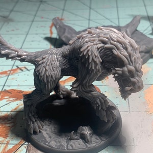 Worg Dnd Miniature Dire Wolf Dungeons and Dragons D&D Pathfinder ...