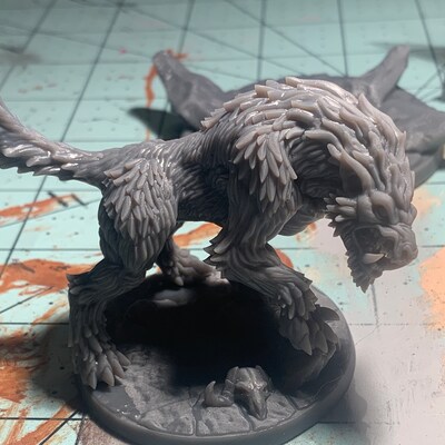 Worg Dnd Miniature Dire Wolf Dungeons and Dragons D&D Pathfinder ...