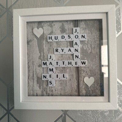 Personalised Scrabble Picture Frames Scrabble Frame - Etsy UK