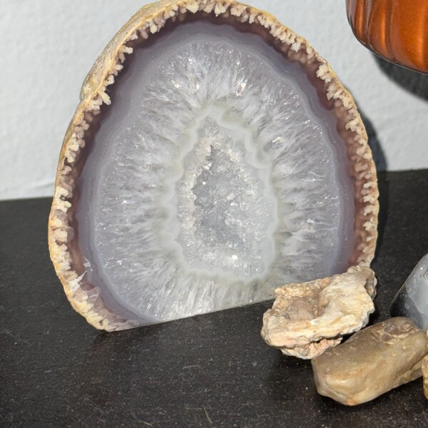 Natural Druzy Agate Geode Caves | Agate Crystals - Etsy