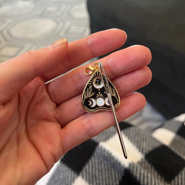 Witchy Row Counter Pin Hard Enamel Pin Knitters Flair - Etsy