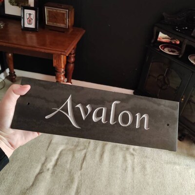 Personalised Deep Engraved Slate House Sign - Etsy UK