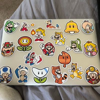 Set of 13 Super Mario Sticker Pack Power up Characters Vinyl Stickers ...