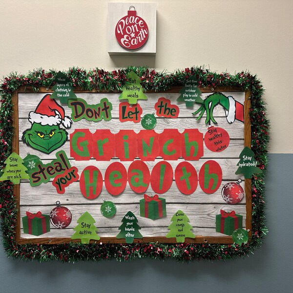 Christmas/december/winter Health Bulletin Board/door Decor Kit for ...