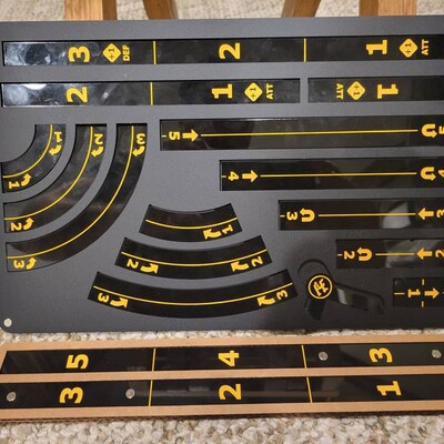 Full Set of Acrylic 2.0 Templates and Range Rulers for Use With X-wing ...