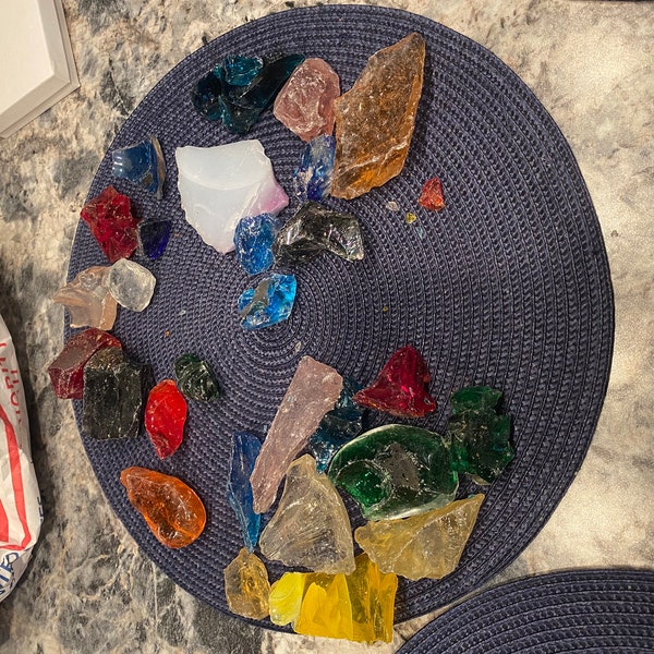 5 Pounds Blenko Glass Cullet Chunks in Turquoise. Nice MCM Color ...