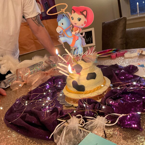 1 Disney Junior Sheriff Callie Themed Cake Topper or Centerpiece Pick ...
