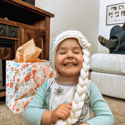 Princess Swoop Bangs With Braids Crochet Frozen Elsa Anna Repunzel Leia ...