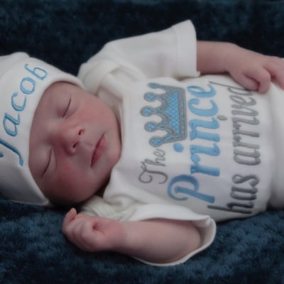 Newborn Baby Boy the Prince Has Arrived Coming Home Outfit With ...
