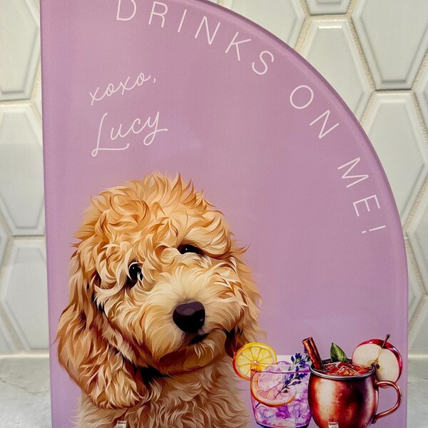 Custom Pet Portrait Signature Drink Sign, Cartoon Portrait Wedding Bar ...