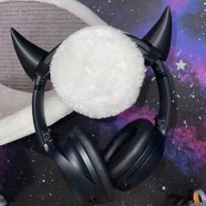 Mini Horns Attachment for Headset, Tiny Imp Demon Horn, Live Streaming ...