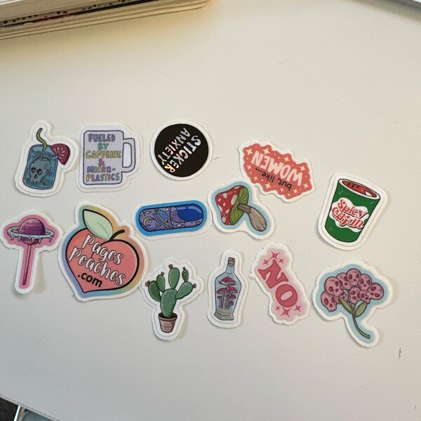 Small Pink No Mini Stickers Waterproof Waterbottle Stickers Tiny ...