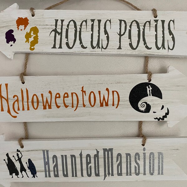 Disney Halloween Direction Sign - Etsy