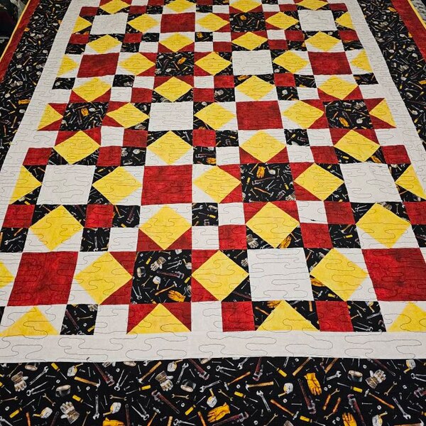 Fabric Kansas Troubles Multi Color Flowers Tan Chickadee Landing Cotton ...