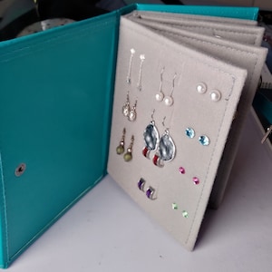 Earring Storage Book 11 Colours Earring Holder Stud Earring Organiser ...