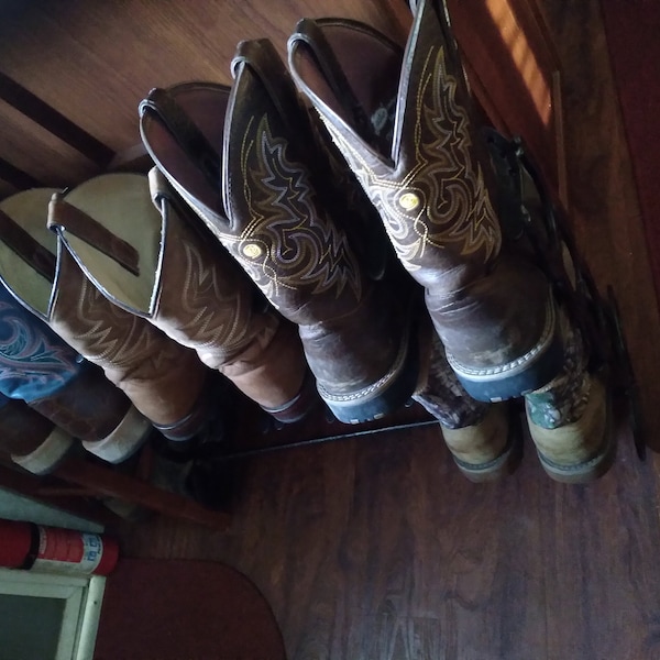 Boot Rack, Horseshoe Decor, Horseshoe Art, Western Decor, Horseshoe ...