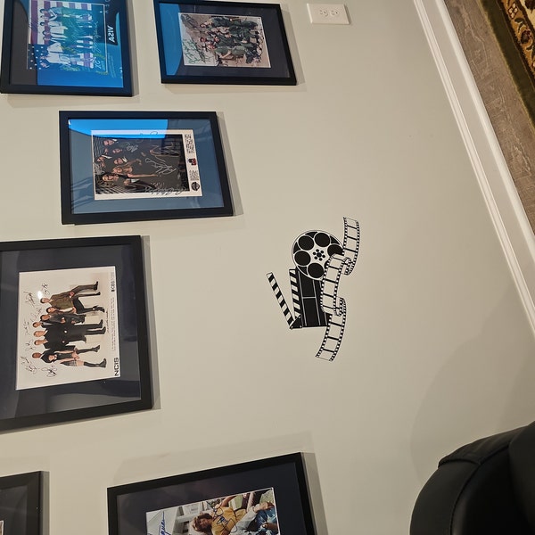 Cinema Wall Decal Movie Film Tape Poster Home Theater Action Sign ...