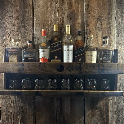 Blantons Display Shelf/whiskey Barrel Cabinet/bourbon Liquor Cabinet ...