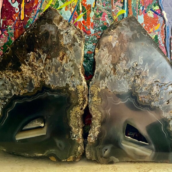 Green and Orange and Yellow Moss Agate, Plume Agate, Turkish Moss Agate ...