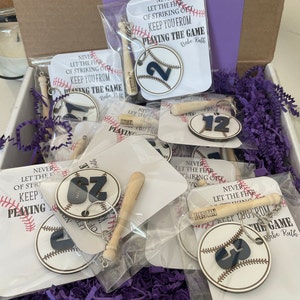 Baseball Swag Baseball Keychain Team Gifts Bag Tags Stocking Stuffer ...