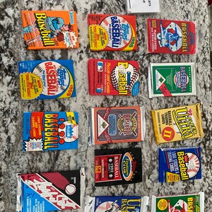 Old Baseball Cards Unopened Packs From Wax Box Vintage 100 - Etsy