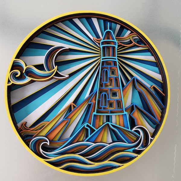 Lighthouse 3D Mandala SVG Files, Patterns Files for Laser Cutting ...