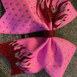 Glimmer Glitter Cheer Bow Key Chain | Etsy