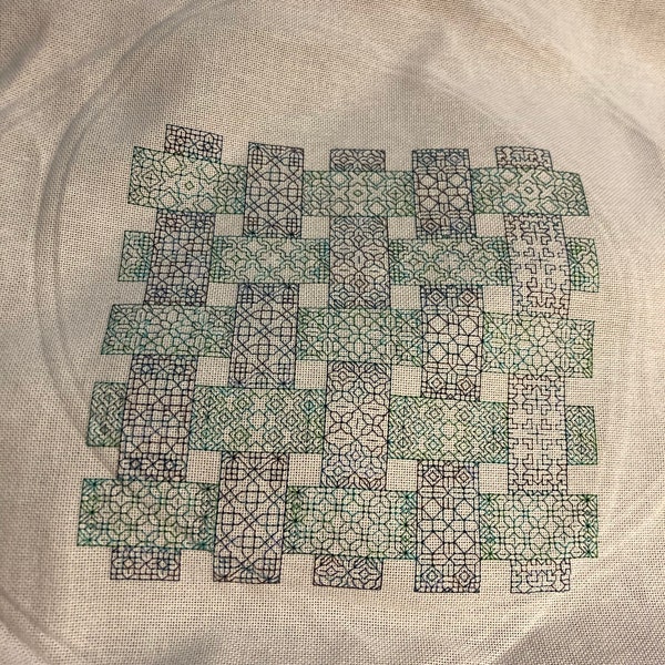 Graduated Blackwork Sampler, PDF Blackwork Embroidery Chart, PDF ...