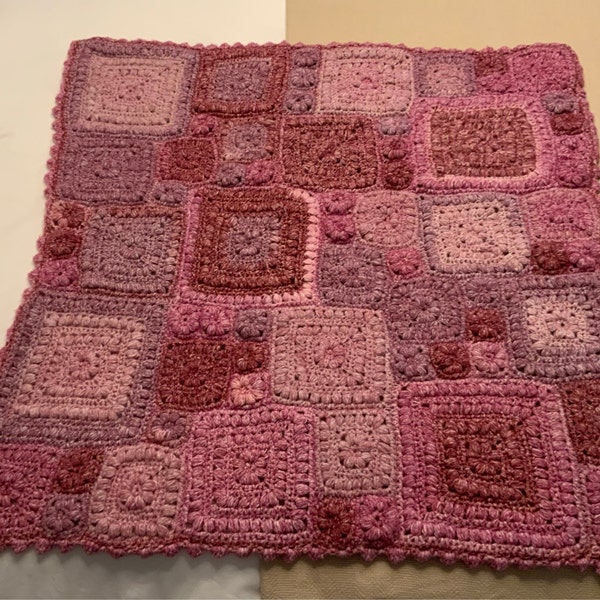 CROCHET PATTERN - Square Scramble - Crochet Blanket Pattern, Baby Throw ...