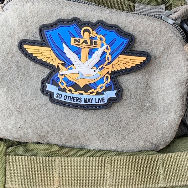Navy Search and Rescue SAR - PVC Patch - Rescue Swimmer - so Others May ...