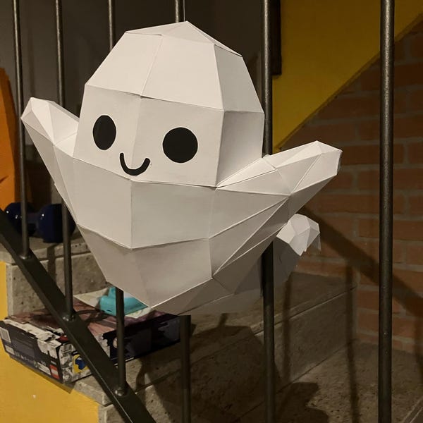 Flying Ghost Papercraft, Halloween Ghost Decor - Etsy