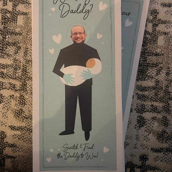 Baby Shower "who's Your Daddy" Scratchers - Scratch off Lottery Tickets ...