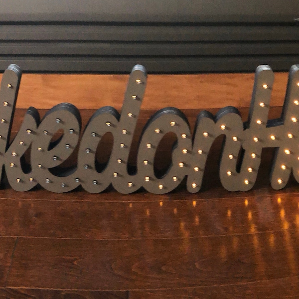 6" Light up Letter, Light up Name, Light up Name Sign, Name Sign ...