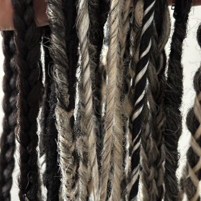 Custom Teal Blue Green Ombre Dreadlocks, Peacock Synth Dreads, Braids ...