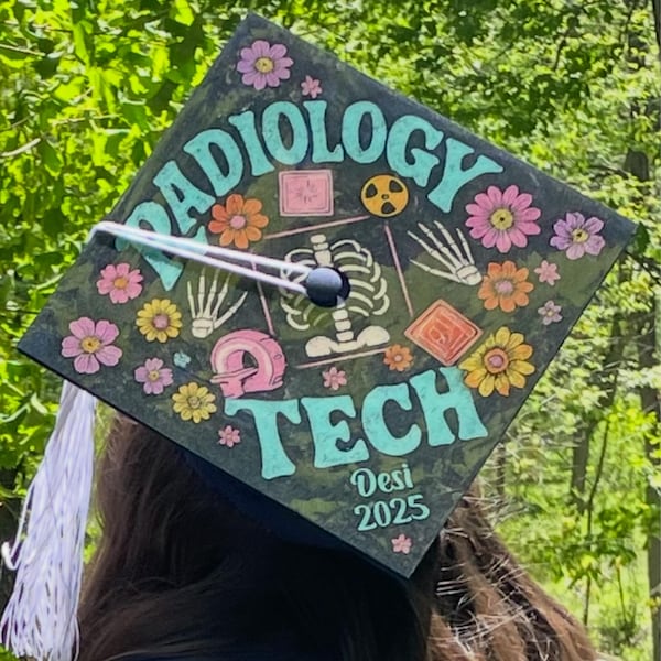 Personalized Radiology Graduation Cap Topper, Custom Radiology Grad Cap ...