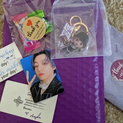 BTS Tinytan MIC Drop Keychain With Customized Pompom Option - Etsy