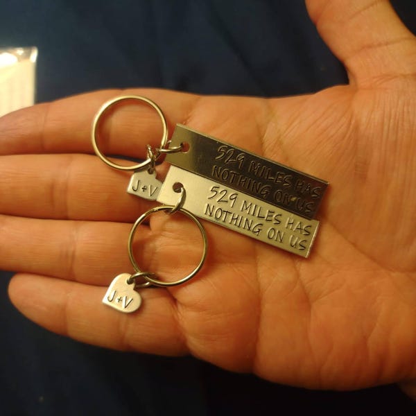Long Distance Relationship Keychain-custom/ Personalized Gift for Long ...
