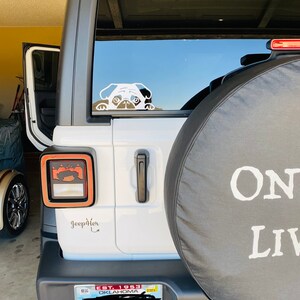 Peeking Pug 2 Car Truck Van Window or Bumper Sticker Vinyl | Etsy